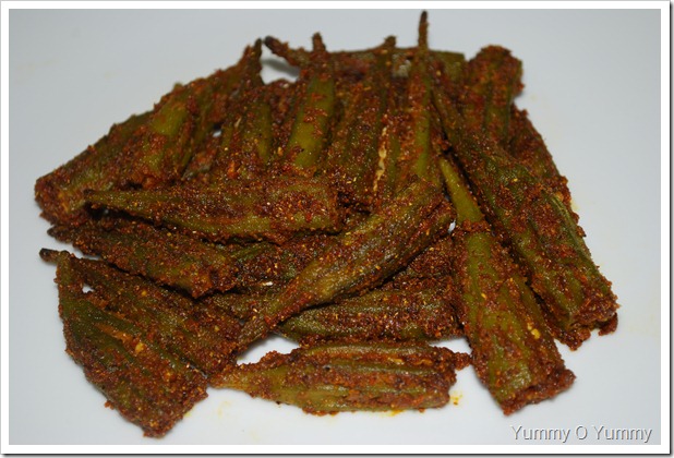 Baked Bitter Gourd/Pavakka And Okra/Vendakka | Yummy O Yummy